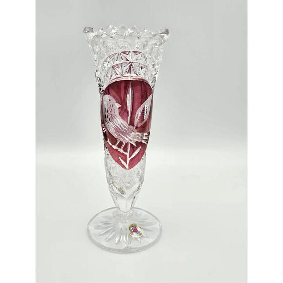 Hofbauer | Other | Vintage 96s Hofbauer Byrdes Red Bird Lead Crystal ...